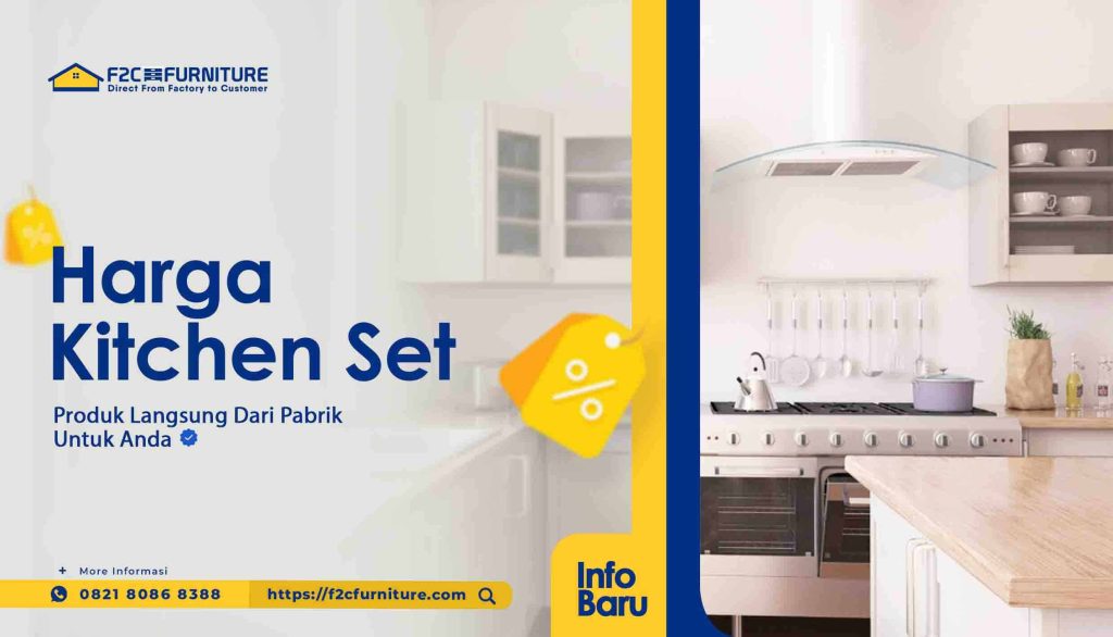 9 Ide Desain dan Harga Kitchen Set Per Meter - F2C Furniture